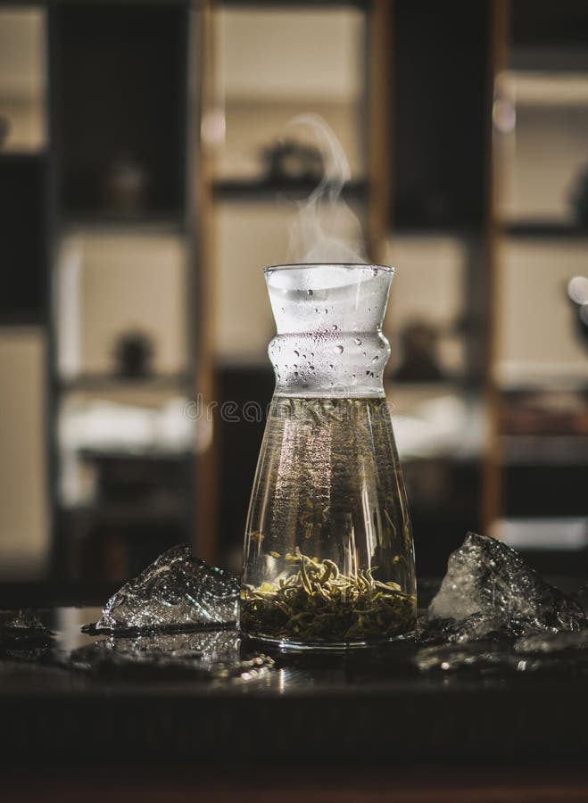 Vertical brewing of a tea stock image. Image of house - 146172031