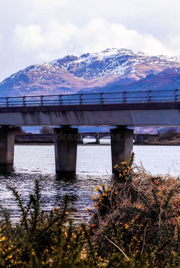 Vertical of a Bridge at Kyle of Lochalsh, Scotland, UK Stock Image ...