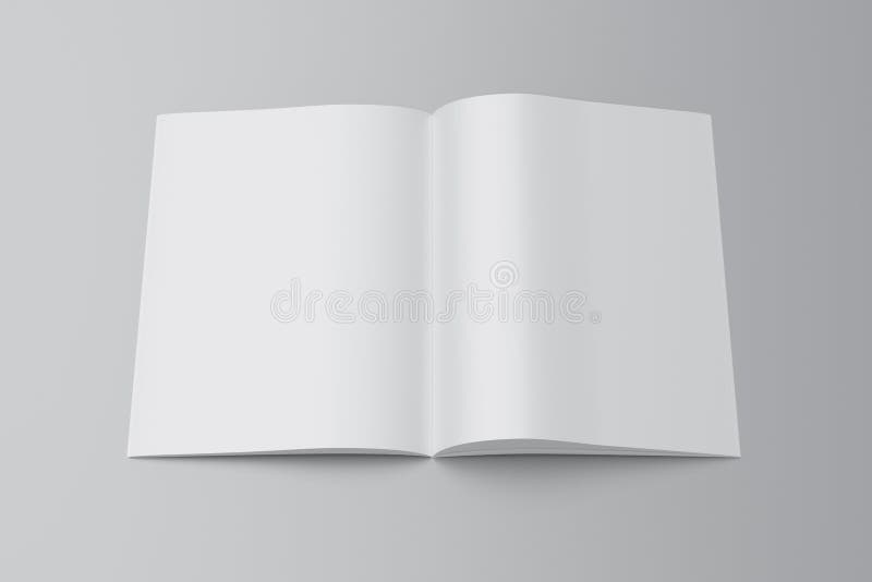 Vertical Brochure or Booklet Mock Up on White Background Stock ...