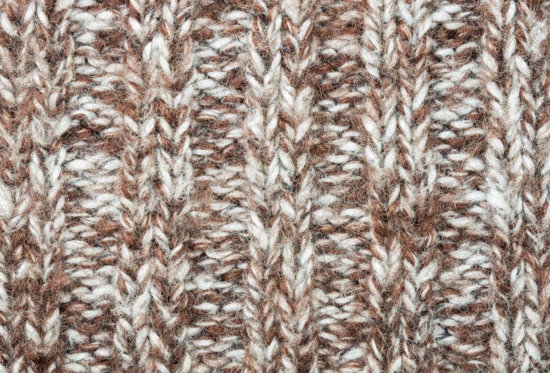 Vertical Brown Knitting or Knitted Fabric Texture Pattern Background ...