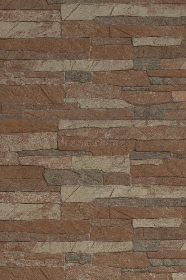 Vertical Brown Stone Mosaic Texture Abstract Rough Solid Pattern Wall ...