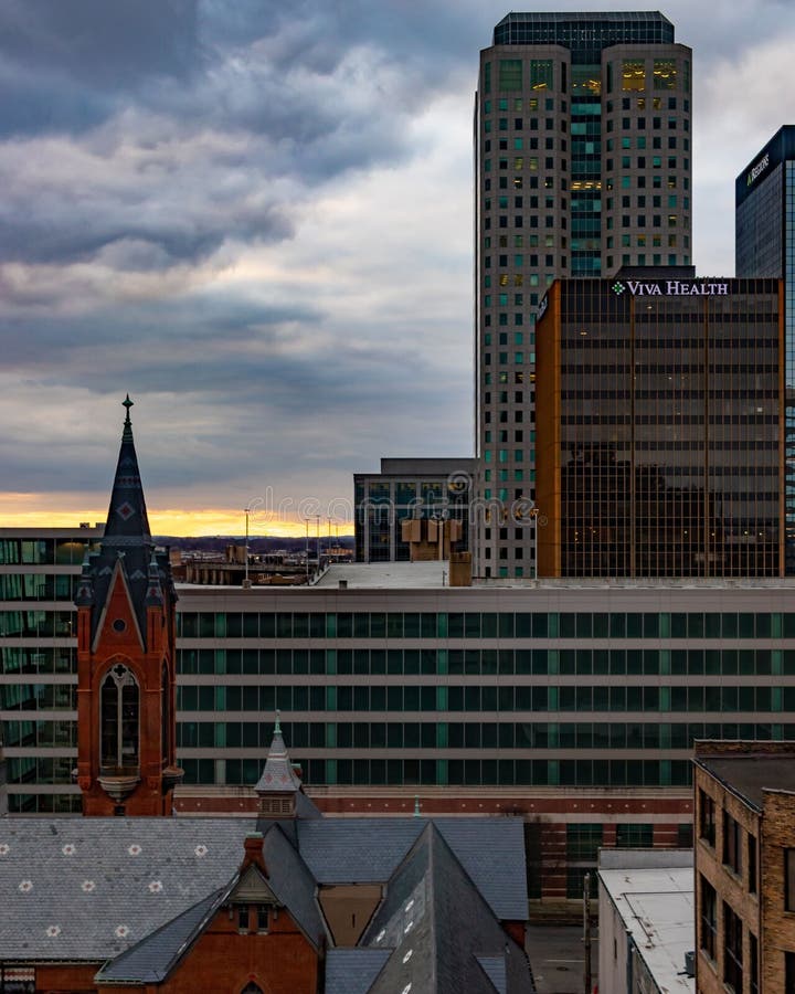 Vertical of the Buildings of Birmingham, Alabama with a Beautiful ...