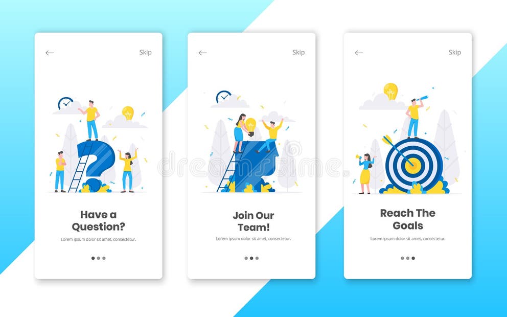 3 Vertical Business Concept Banners Set with Work Time Planning Stock ...