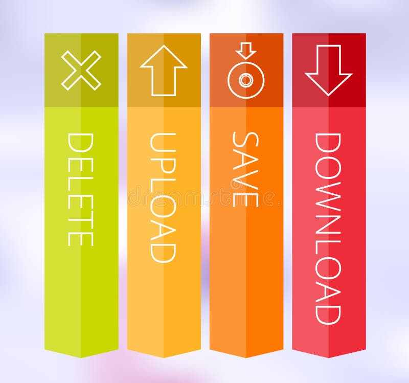 Web Buttons Flat Design Template with Color Gradient Stock Vector ... Web Buttons Flat Design Template with Color Gradient Stock Vector ...