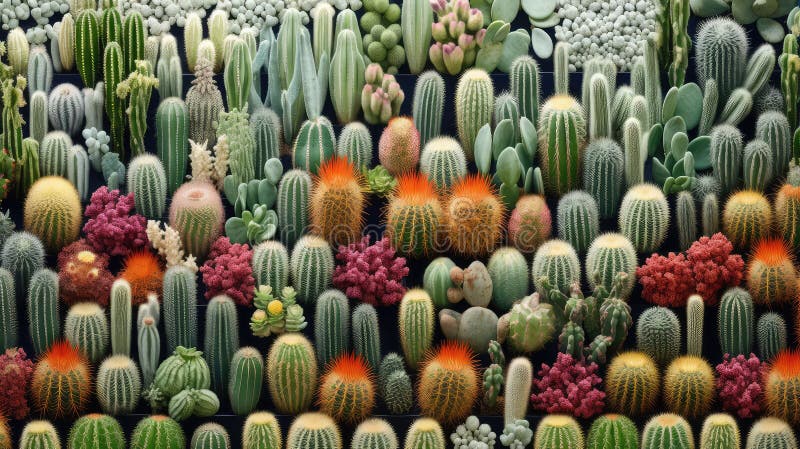 Vertical cactus wall stock photo. Image of interior - 371975916