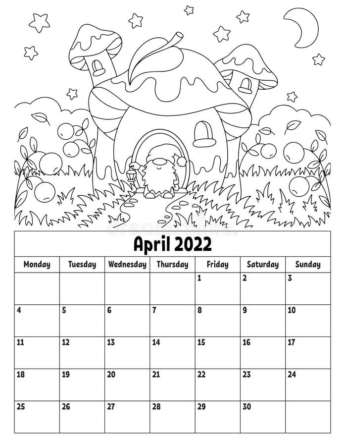 April 2022 Calendar Printable For Kids April 2022 Calendar Printable For Kids