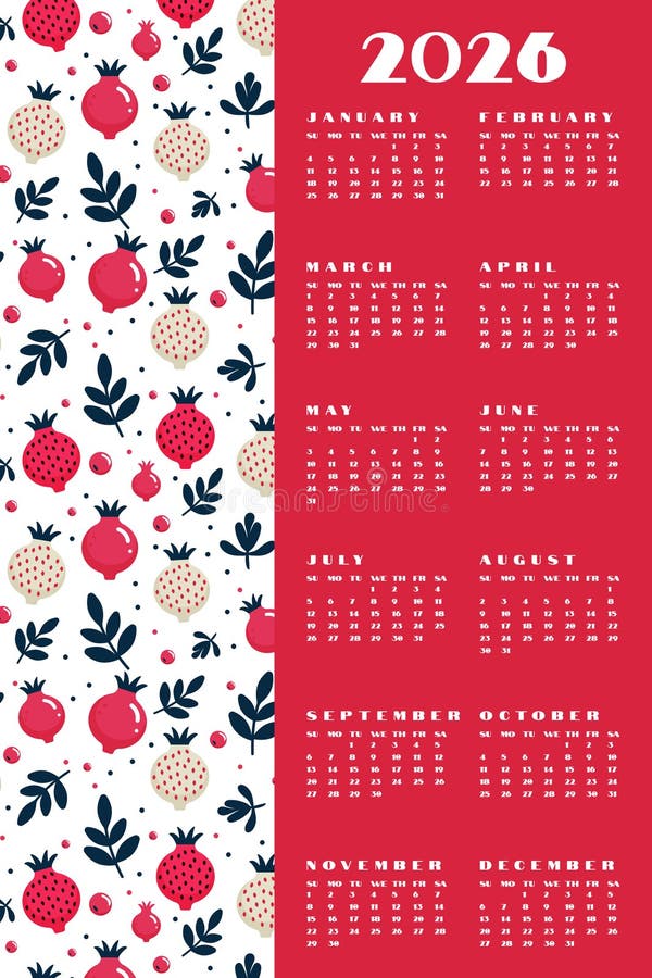 Planner Pomegranate Fruit Pattern Design Stock Illustrations – 6 ...