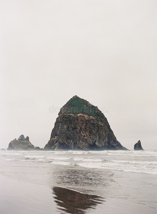 Vertical Calm Seascape with Big Rocks Stock Photo - Image of ocean ...