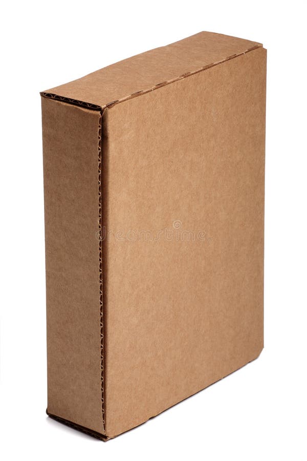 Vertical cardboard box stock image. Image of isolated - 11936709