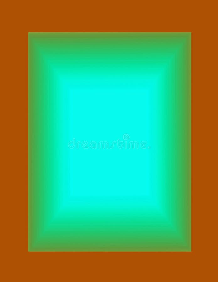 Cinnamon Brown Frame with Mint Green Copy Space Stock Illustration ...