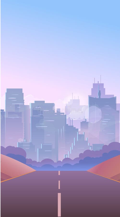 Vertical City Background , Illustration,Banner for Your Application ...