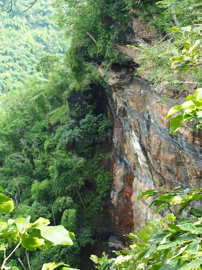Vertical cliff wall stock image. Image of bumpy, eroded - 124642699