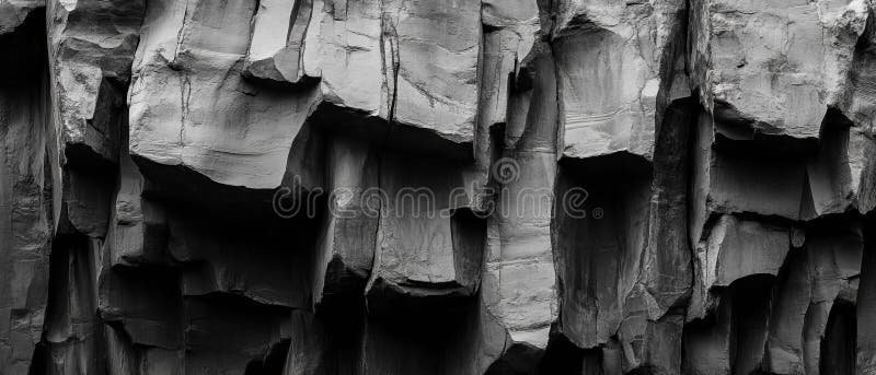 Vertical Cliffs Display Layered Rock Formations and Unique Textures in ...