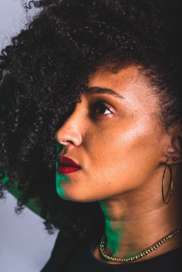Vertical Close-up Portrait of Beautiful Young Woman with Hair To Her ... Vertical Close-up Portrait of Beautiful Young Woman with Hair To Her ...