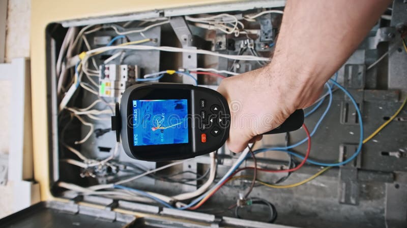 Thermal Inspection: Electrical Wires in Junction Box Stock Video ...