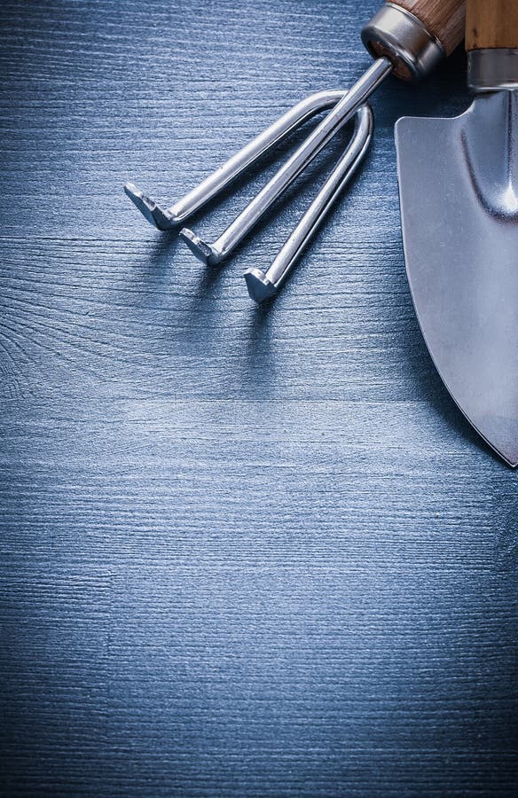Vertical Close Up View Garden Fork and Spade Stock Photo - Image of ...