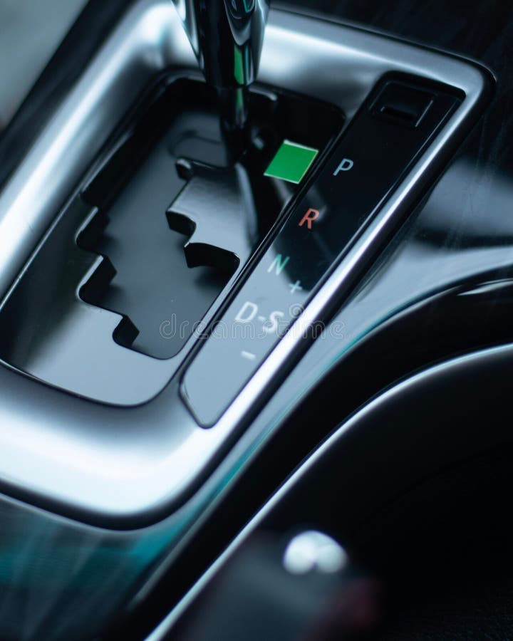 Vertical Closeup of an Automatic Transmission Shift Knob of a Car Stock ...