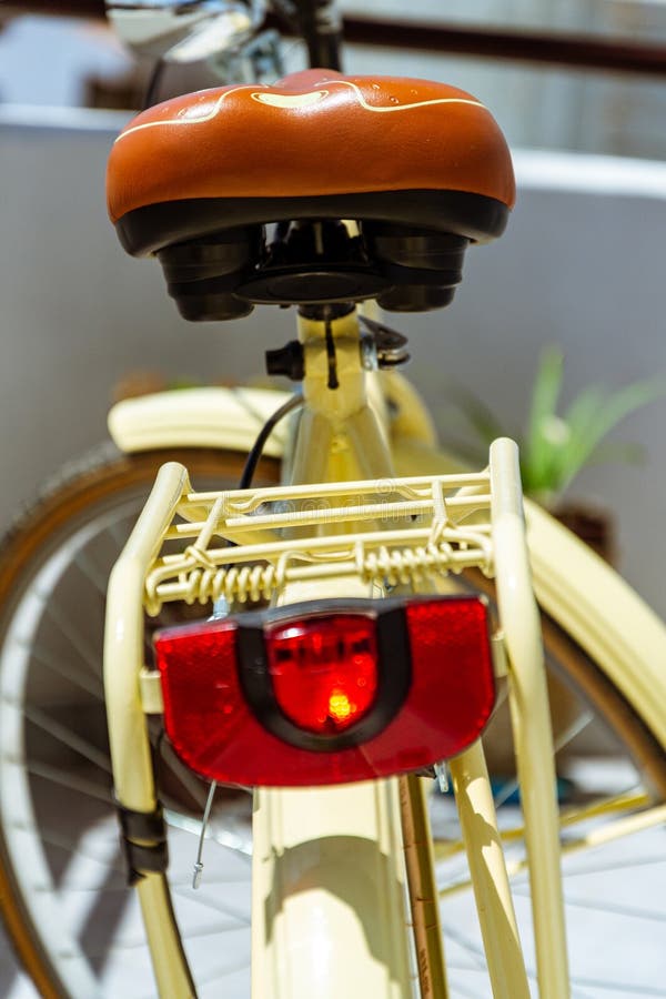 Vertical Closeup of a Bicycle from Behind W Stock Image - Image of iron ...