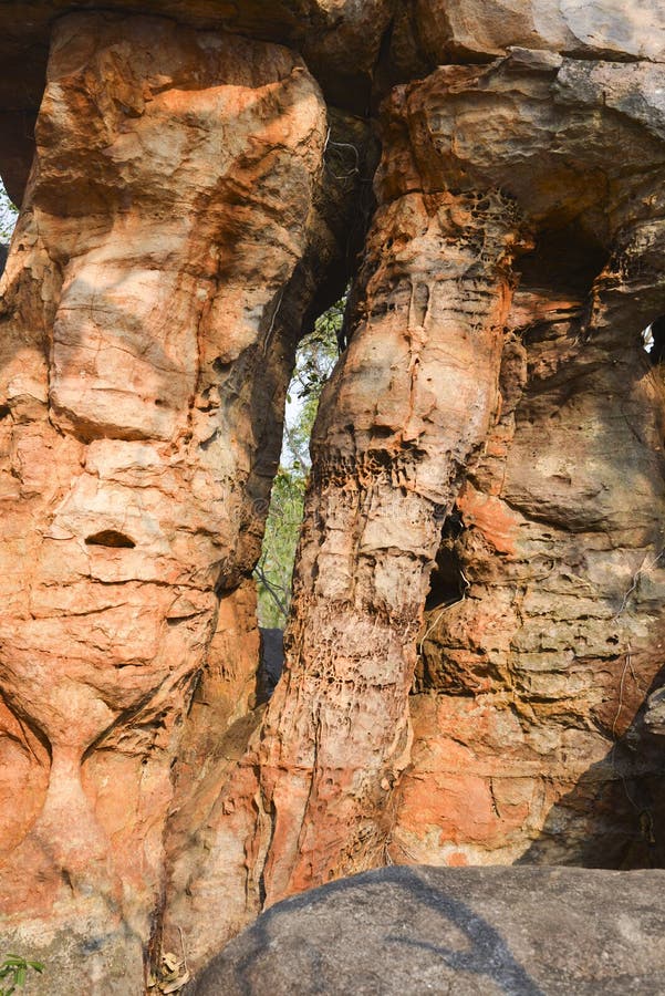 Vertical Closeup of the Cliffs in a National Park Stock Image - Image ...