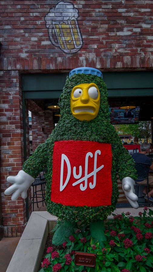 Vertical Closeup of a Duff Man Beer in Universal Studios Editorial ...