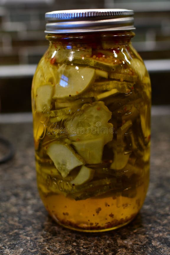 Vertical Closeup of a Jar with Prickles Stock Photo - Image of storage ...
