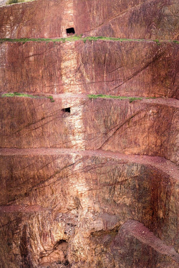 Vertical Closeup of Layers on a Rock in a Mine Stock Photo - Image of ...