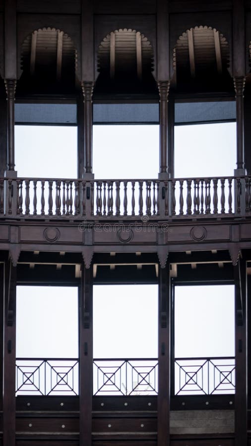 Vertical Closeup of Modern-designed Balconies of a Building Stock Photo ...