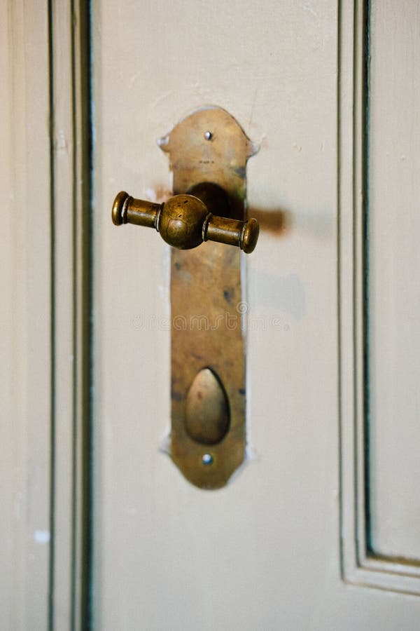 Vertical Closeup of an Old and Rustic Door Knob Stock Image - Image of ...