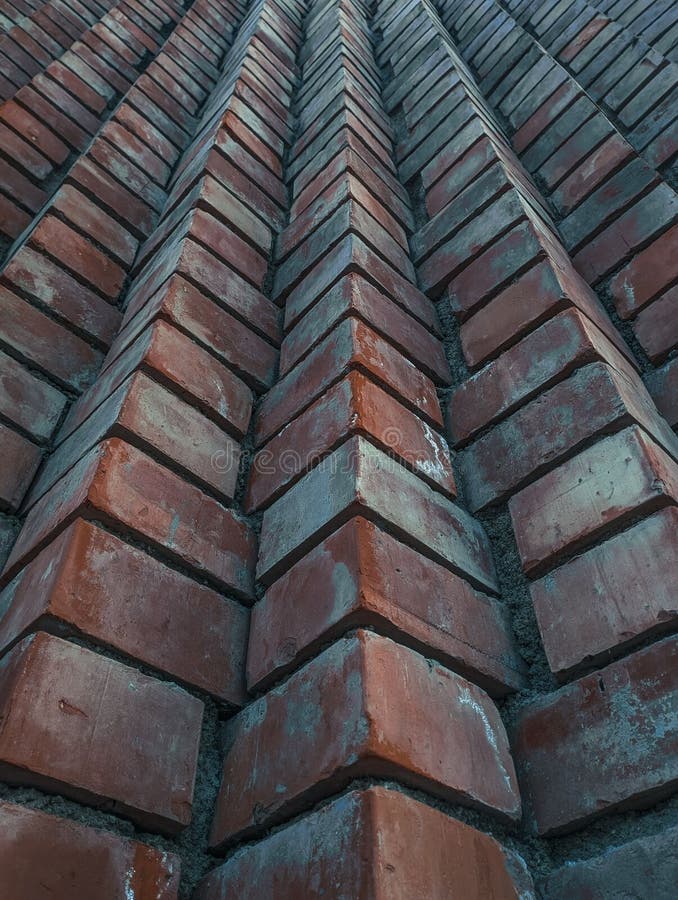 Vertical Closeup of a Red Brick Building Detail Stock Image - Image of ...