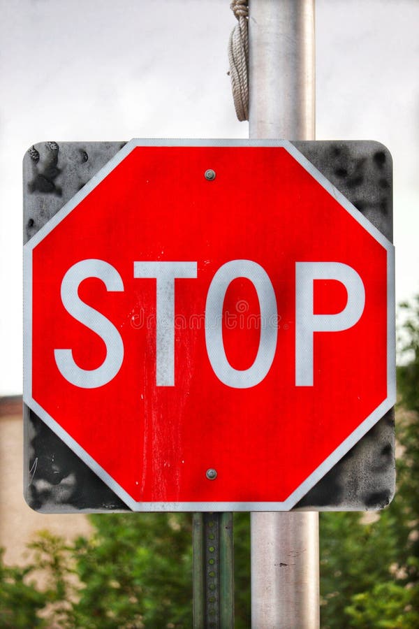 Vertical Closeup of a Red "stop" Road Sign Stock Image - Image of ...