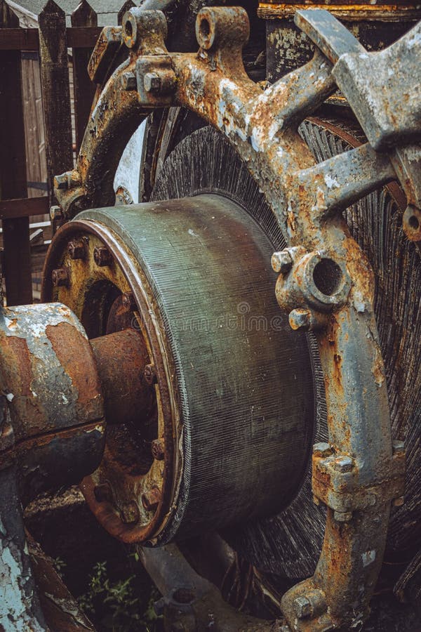 Vertical Closeup of a Rusty Iron Slurry Pump Stock Photo - Image of ...