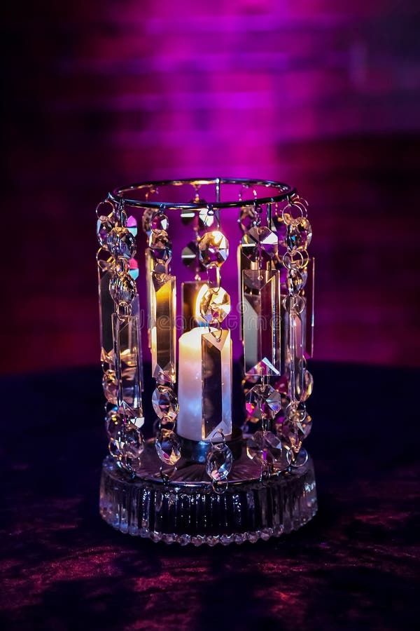 Vertical Closeup Shot of a Luxury Candle Holder on the Table Stock ...