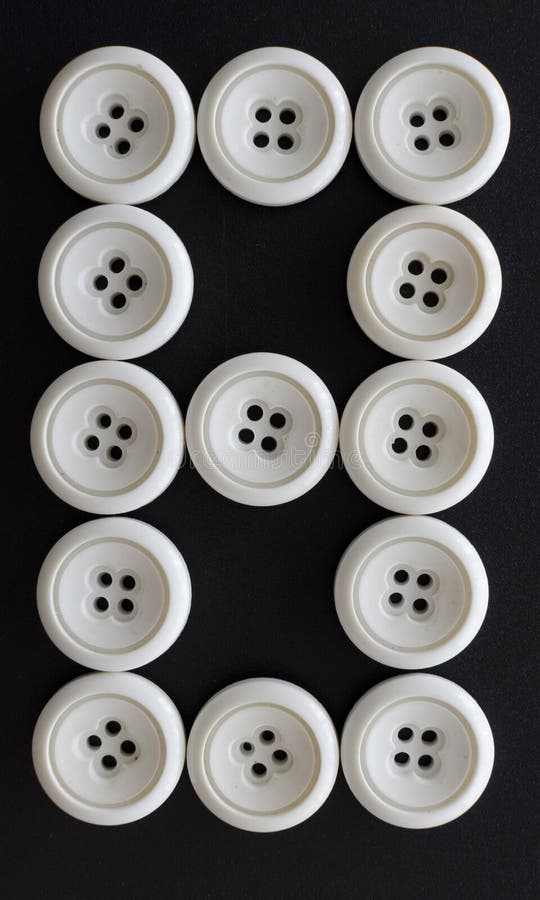 Vertical Closeup Shot of Numbers Made with Buttons Stock Photo - Image ...