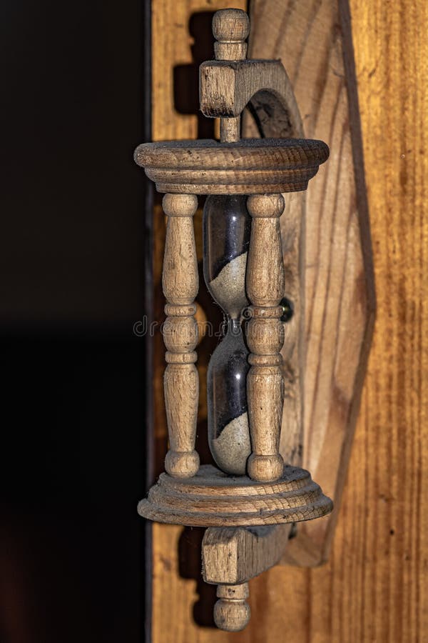 Wooden Hourglass Tilted stock image. Image of measurement - 17353643