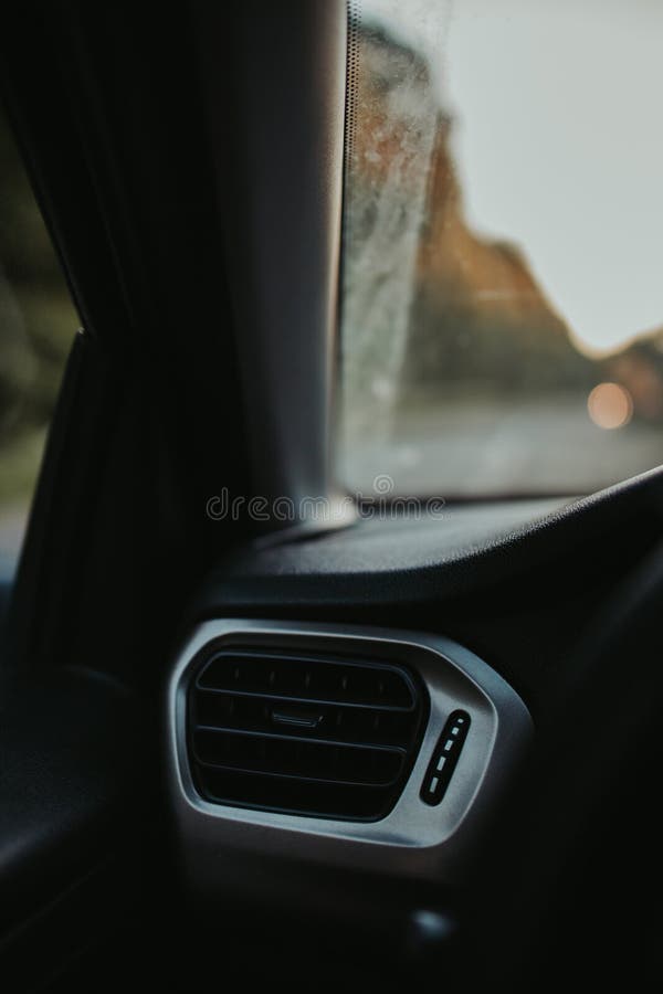 Vertical Closeup Shot of a Small Vent in a Car Stock Image - Image of ...