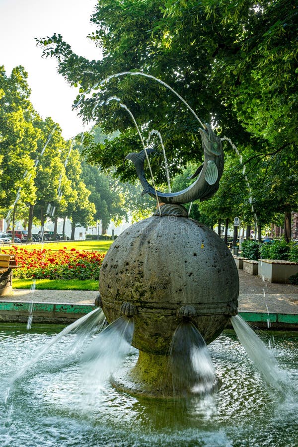 Vertical Closeup Shot of a Unique Fountain Editorial Stock Photo ...