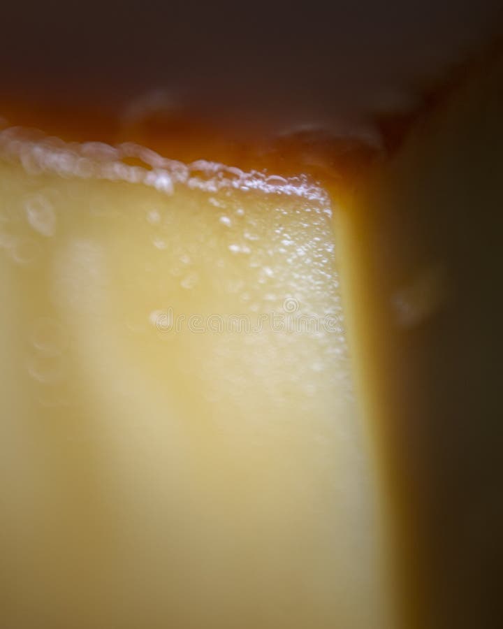 Vertical Closeup of Some Tasty Caramel Pudding Stock Image - Image of ...