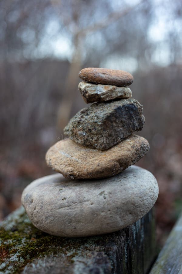 Vertical Closeup of Stacked Rocks Outdoors Stock Photo - Image of ...