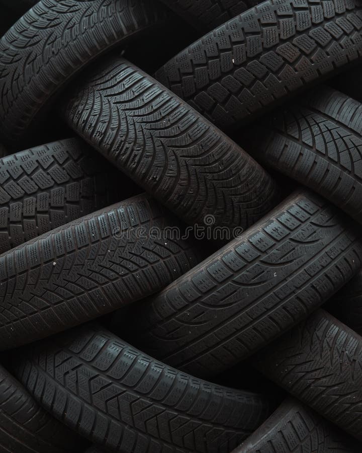 Stacked tires in a pattern stock image. Image of radial - 785505