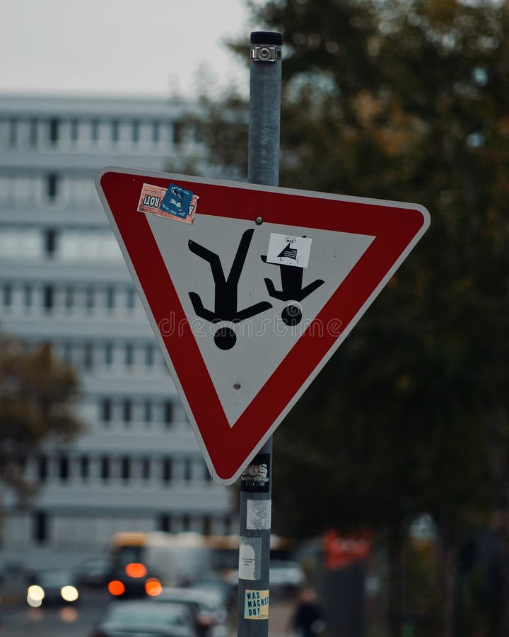 Vertical Closeup of the Street Sign Upside Down. Editorial Image ...