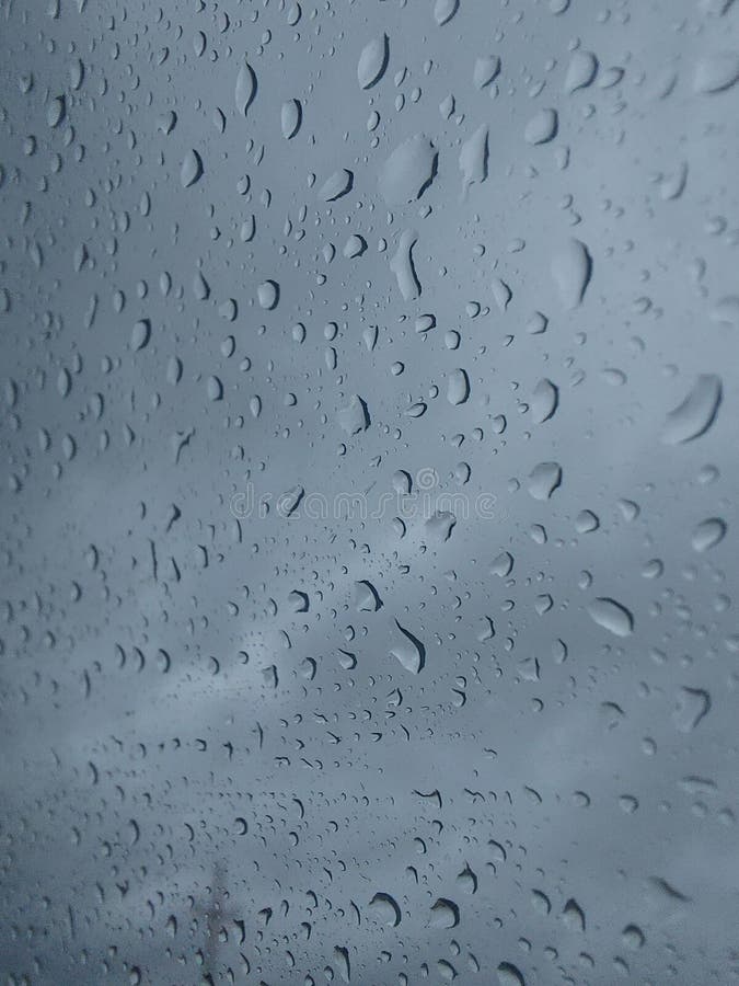 Vertical Closeup of the Water Drops on the Glass. Stock Photo - Image ...