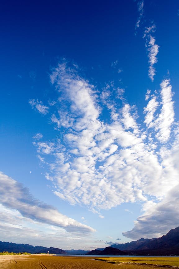 Vertical cloudscape stock image. Image of landscape, hills - 1312149