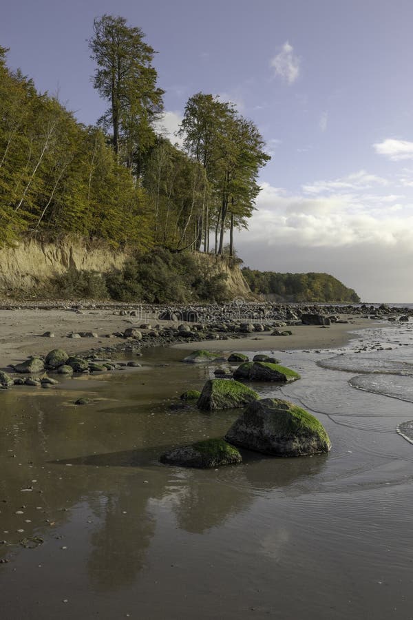 Vertical of a Coastal Landscape at Sunset Stock Image - Image of clouds ...