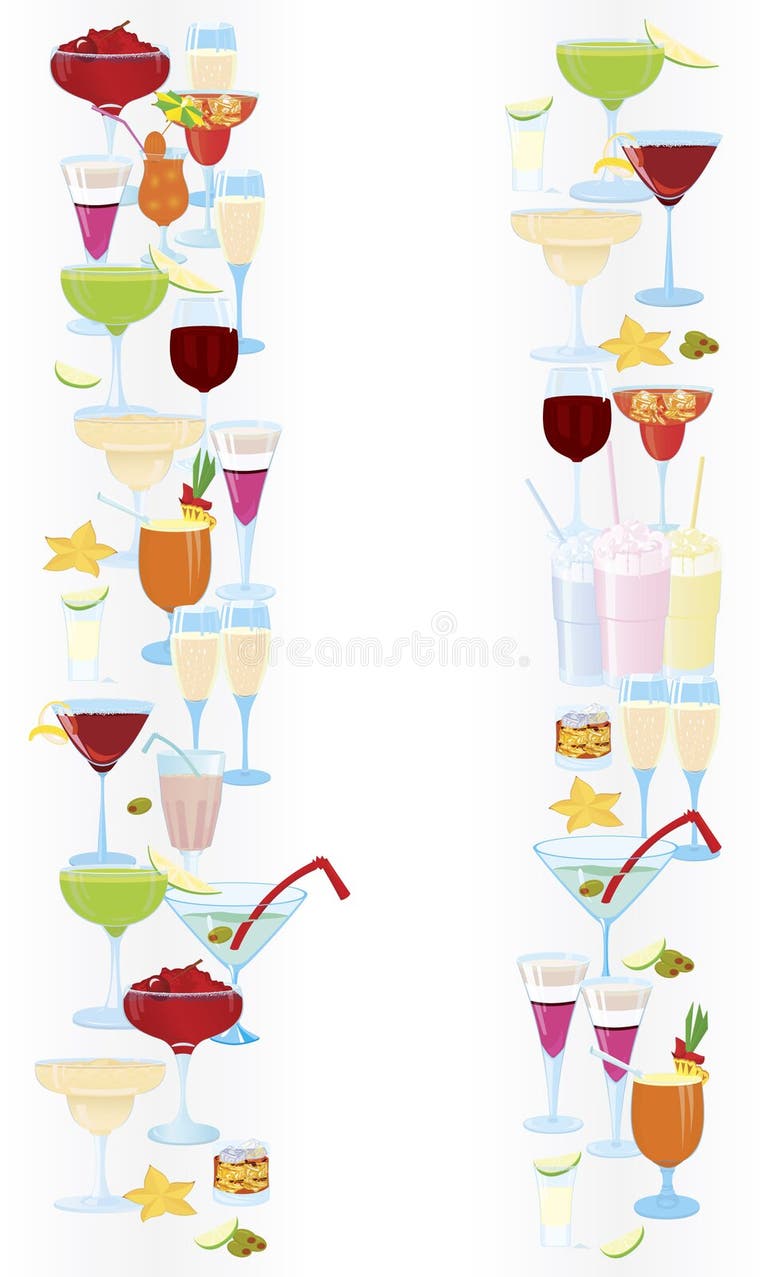 Vertical Cocktail Border Stock Illustrations – 97 Vertical Cocktail ...