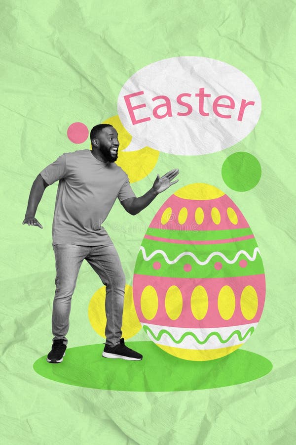 Vertical Collage Image of Overjoyed Black White Gamma Mini Guy Dancing ...