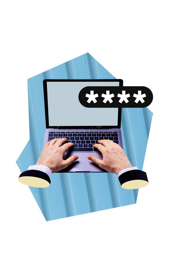 Vertical Collage Poster Hands Body Fragments Typing Keyboard Digital ...