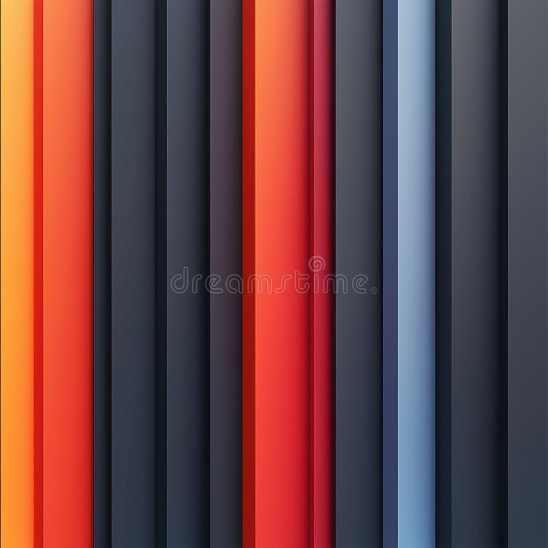 A Vertical Collection of 10 Colored Panels with Warm-to-cool Gradients ...