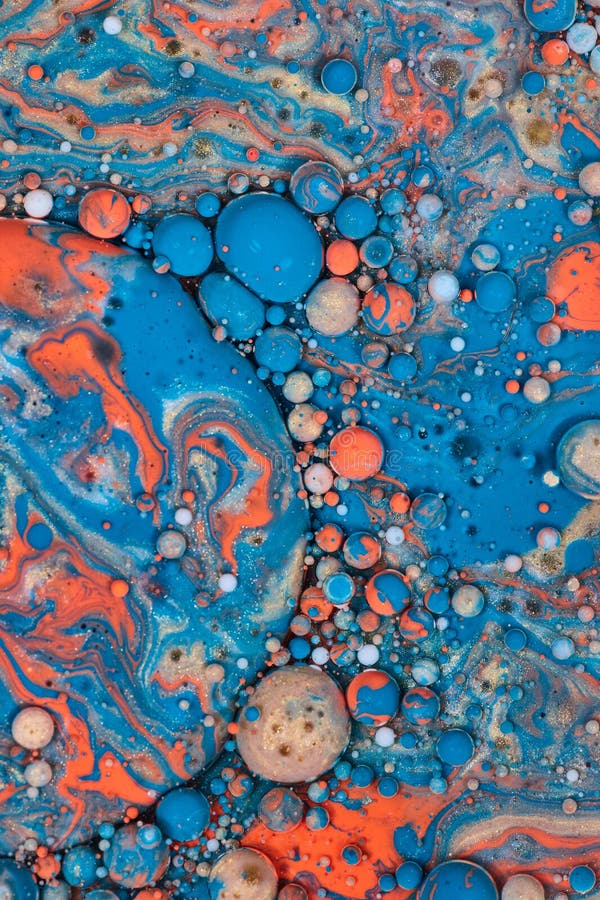 Vertical Color Explosion Abstract Acrylic Painting Stock Photo - Image ...