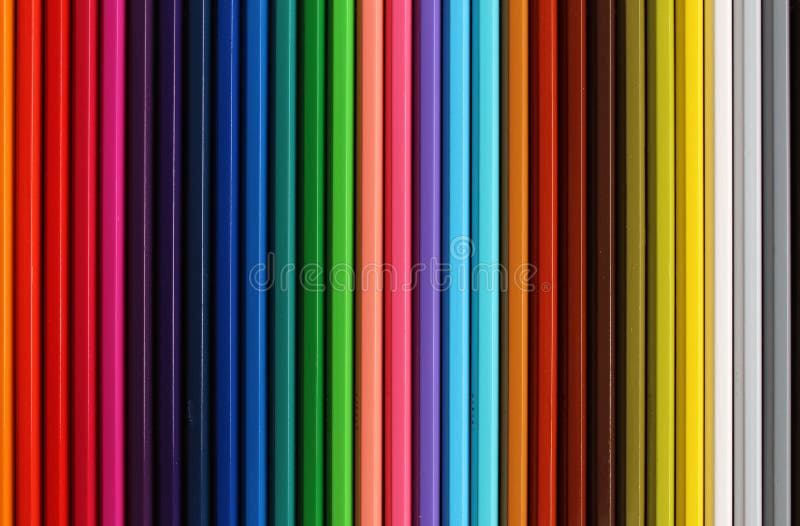 Vertical Color Pencils Gradient Texture Stock Photo - Image of detail ...