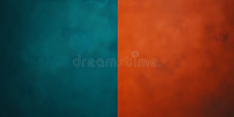 Vertical Color Split Background Showcasing Deep Teal and Burnt Orange ...